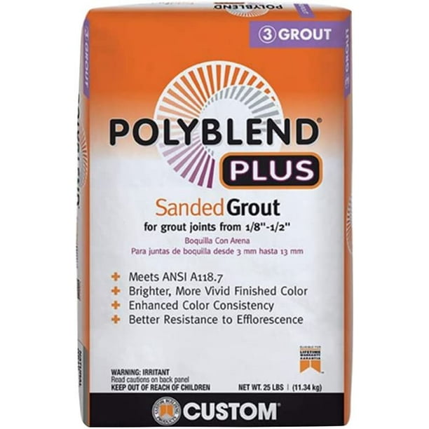 Grout Customs POLYBLEND Plus Sanded 25LB Bag Arctic White 640 - Walmart.com