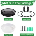 2 Fence Bird Feeder Trays - Outdoor Tree Mounted Wild Bird Bath, 7” in ...