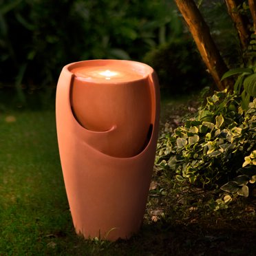 GIL 36.5" H Electric Lighted Sun face Water Fountain - Walmart.com
