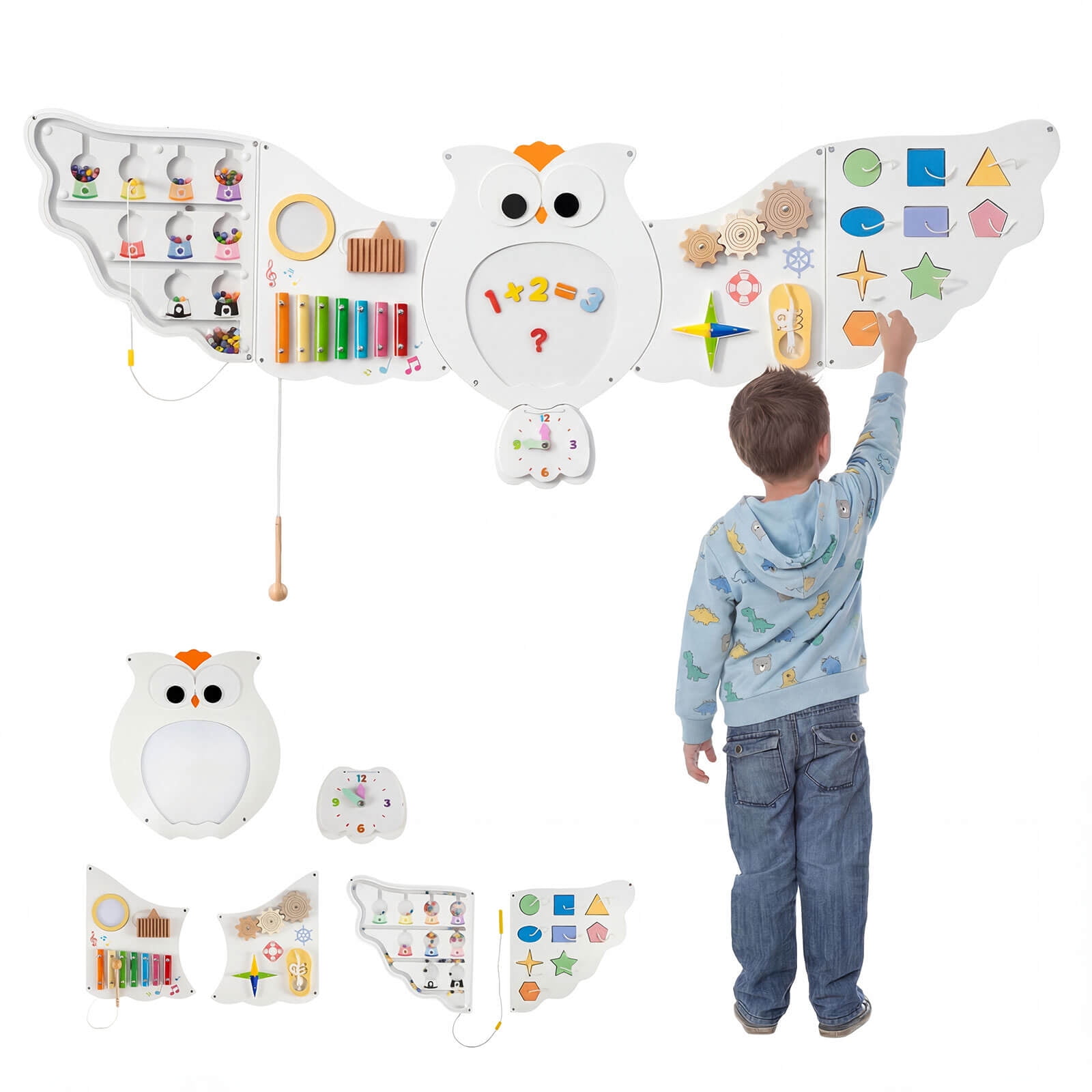 Click here for Costway Owl Activity Wall Busy Board Panels Montes... prices
