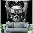 Fenyluxe Skull Tapestry Black and White Tapestries Goth Skeleton ...