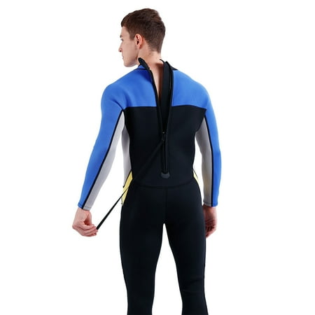 3mm Neoprene Wetsuit for Men Back Zip Full Body Diving Suit for ...
