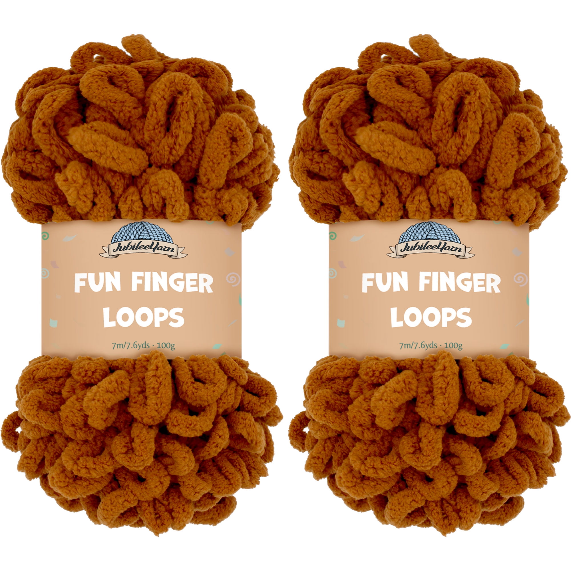 JubileeYarn Fun Finger Loops Yarn - Polyester Jumbo Loop Yarn - 100g ...