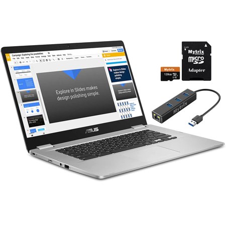 ASUS Chromebook C523 Laptop 15.6" NanoEdge HD, Intel Celeron up to 2.40 ...