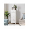 5 Drawer Dresser With Fabric Bins, Sturdy Steel Frame And Wood Top ...
