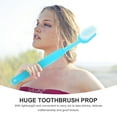 Meijiashe ABS and Flocking Giant Toothbrush for Prop Decor, Sky Blue ...