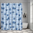 Bathroom Shower Curtain Summer Fruit Blueberries Pattern Waterproof ...