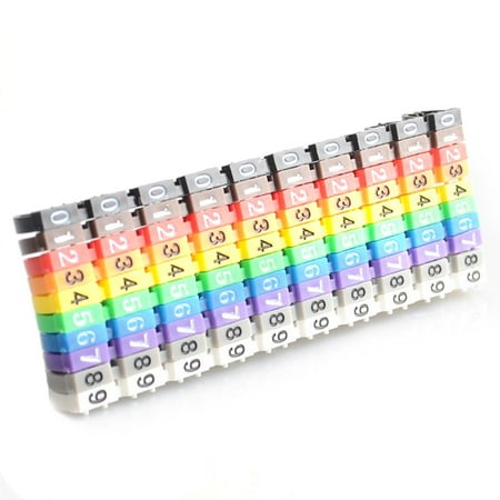 Youkk 0-9 Coded Clip on Plastic Cable Identification Wire Cord Cable ...