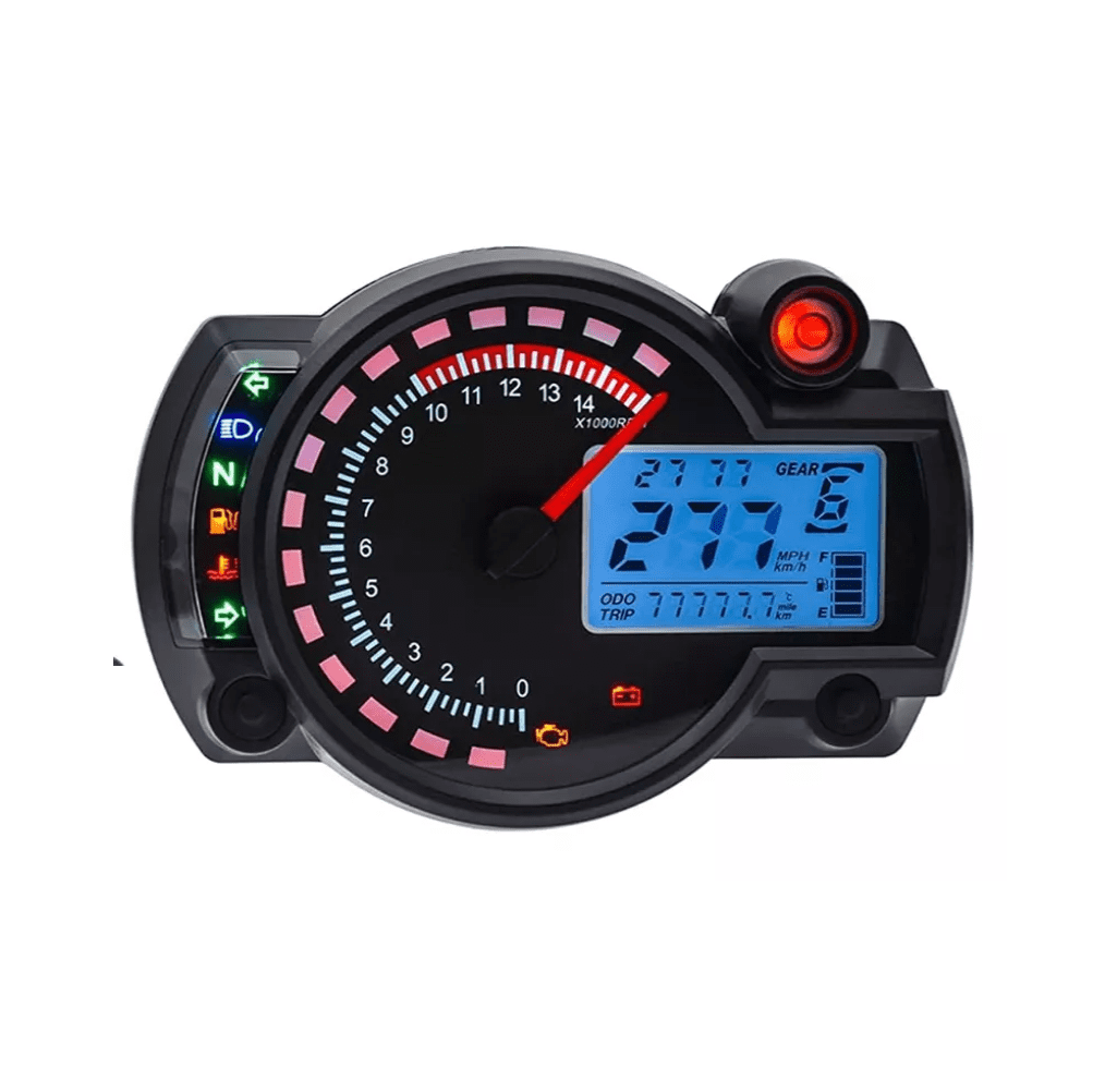 Velocímetro Moto Tablero Universal Digital Deportiva 7 Colo Negro ...