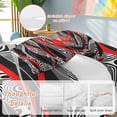 Abstract Red Black Stripe Queen Size Bed Set,Zebra Animal Pattern ...