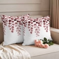 Abstract Outdoor Throw Pillow Covers Set of 2, Country Red Eucalyptus ...
