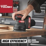 Hyper Tough 20V 2.0Ah Battery Powered 5-inch Cordless Random Orbital ...