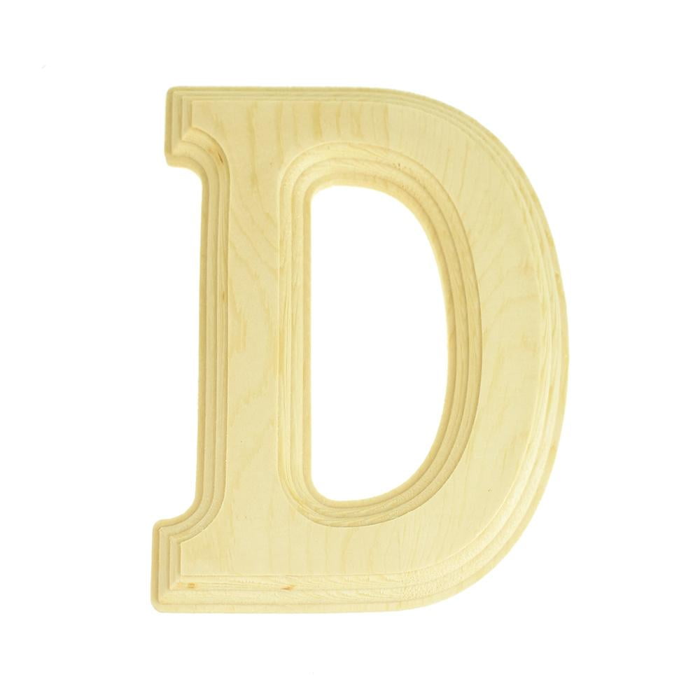 Pine Wood Beveled Wooden Letter D, Natural, 5-13/16-Inch - Walmart.com