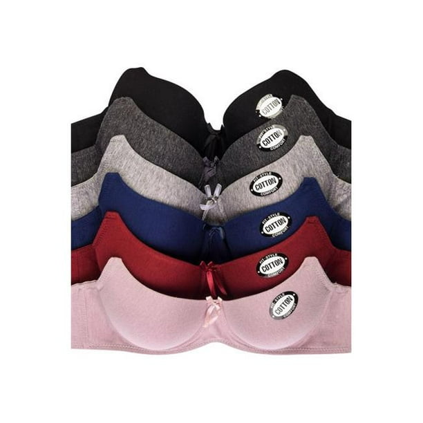 FashionFirst - Solid Intimate Bra Sets, Size 34B - Pack of 6 - Walmart ...