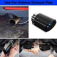 2.5"(63mm) Inlet Exhaust Tip Muffler Stainless Steel and Glossy Carbon ...