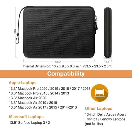 13-inch Hard Laptop Sleeve Compatible for 13.3’’ MacBook Air/ Pro ...