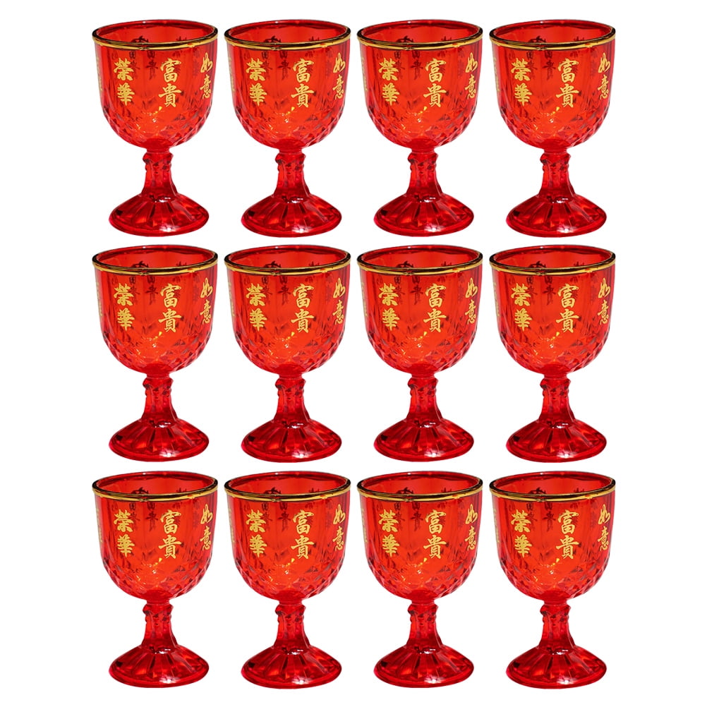 Click here for Shisuyan 12pcs Wedding Red Plastic Cups Liquor Dri... prices