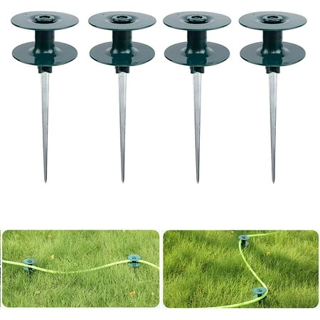 4Pcs Hose Guides, Garden Hose Guide Spike,Rust Free Zink Sturdy Metal ...