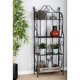 DecMode Traditional Metal Bakers Rack with Scrollwork Design and Black ...