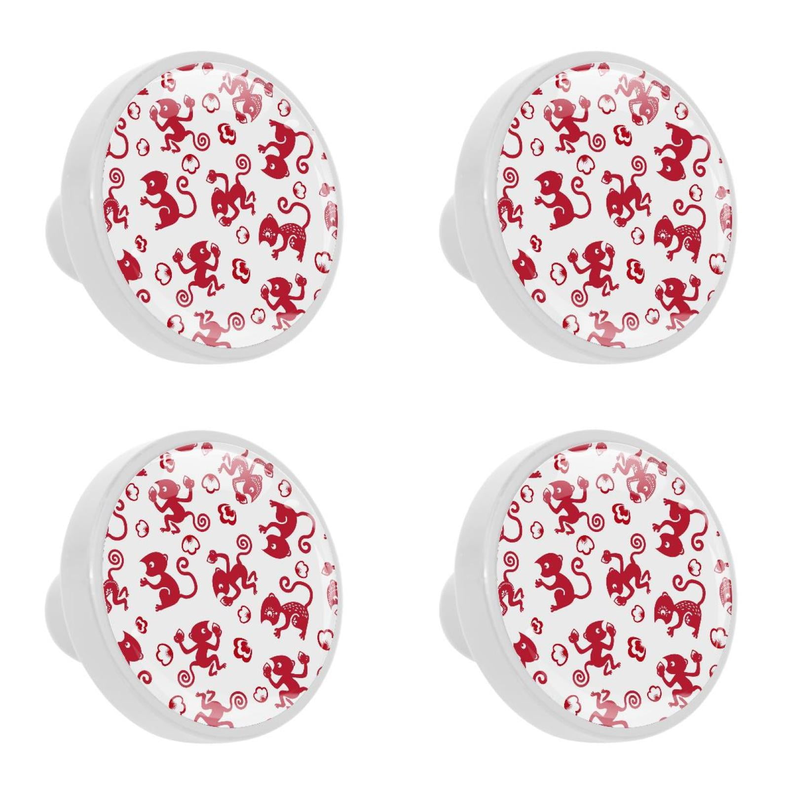 4 Pcs Monkey Knobs for Kitchen Cabinet Cupboard Dresser Bookcase Drawer ...
