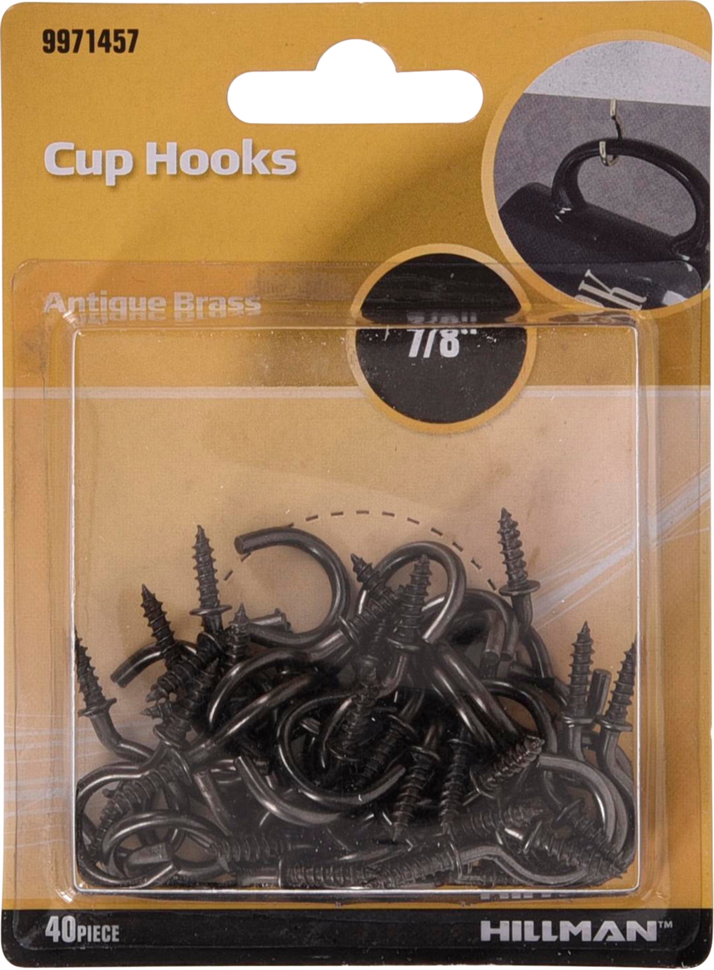 Ook Antique Brass Cup Hooks 78 40 Pack