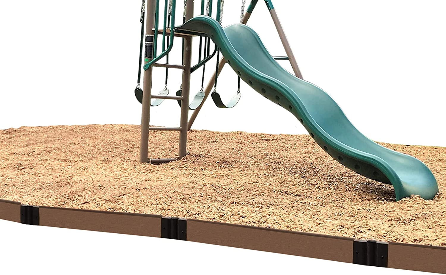 Uptown Brown Straight Playground Border Kit 64' - 1" Profile - Walmart.com