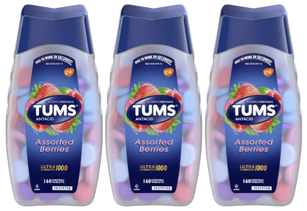 Tums Ultra 1000 Maximum Strength Heartburn Relief Chewable Tablets ...