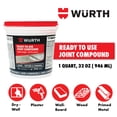Würth Ready-to-Use Lightweight Joint Compound, 32oz (1 Quart), Pre ...