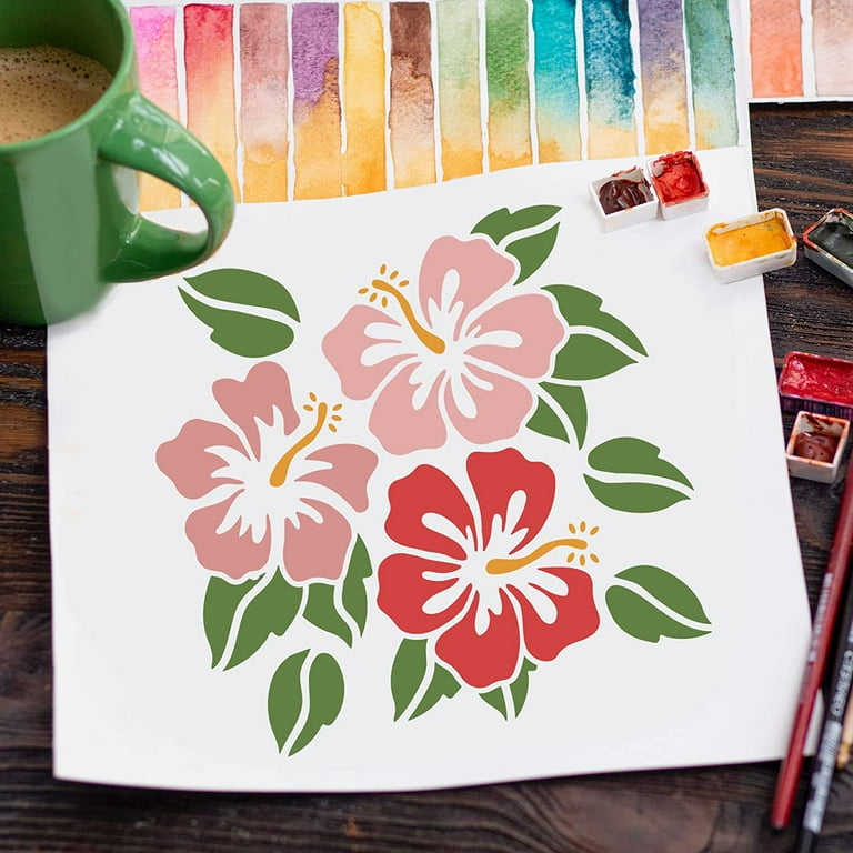 Hibiscus Leaf Stencil