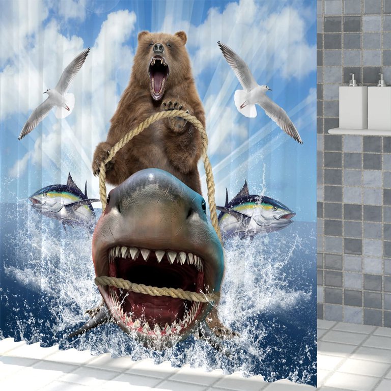 Bear Riding Shark