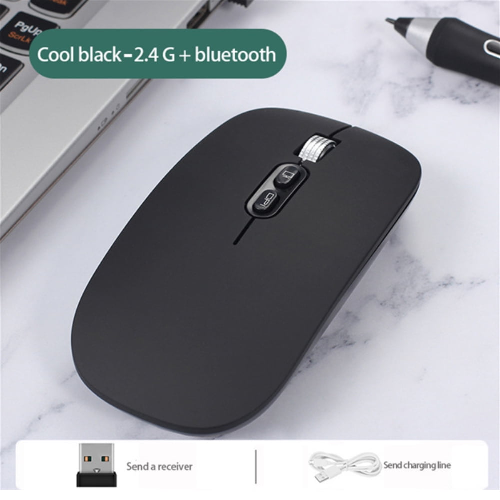 Adjustable DPI Ultra Slim 2.4Ghz Wireless Silent Mouse Mini Ergonomic ...