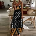 African Mud Cloth Bogolan Design Sleeveless Dress elegant party dress for women 2024 dresses for ...