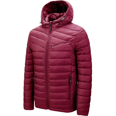 Men's Lightweight Packable Down-Alternative Jacket Puffer Quilted Coat ...