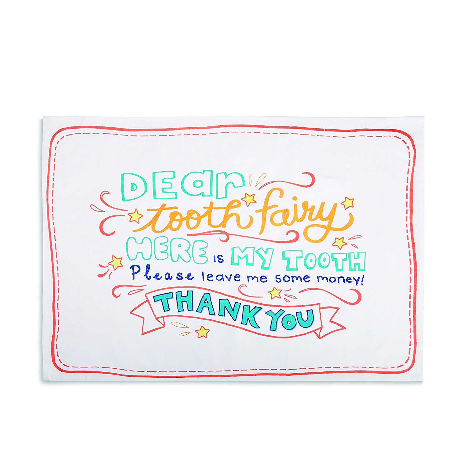 Demdaco “Dear Tooth Fairy….” Pillowcase - Walmart.com