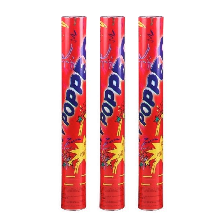 PMU Large (12 Inch) Confetti Cannons Air Compressed Party Poppers ...