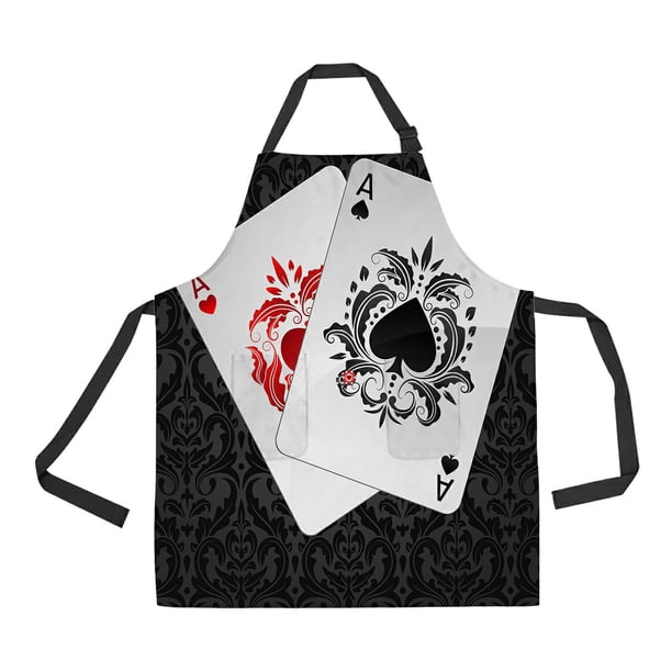 EREHome two aces playing cards casino poker chips Adjustable Bib ...