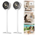 Adjustable Height Floor Fan with 4000mAh Battery 5 Speed Setting Quiet ...