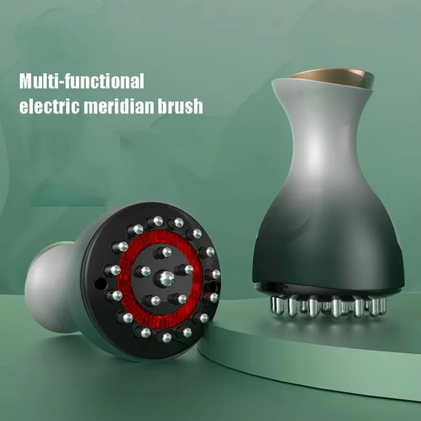 Electric Meridian Brush Body Gua Sha Massager Vibrate Microcurrent Hot ...