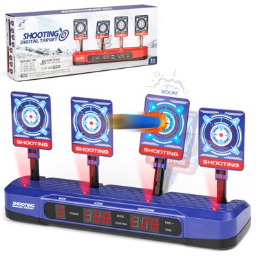 Beefunni Digital Shooting Targets with 2 Foam Dart Blaster,Outdoor ...