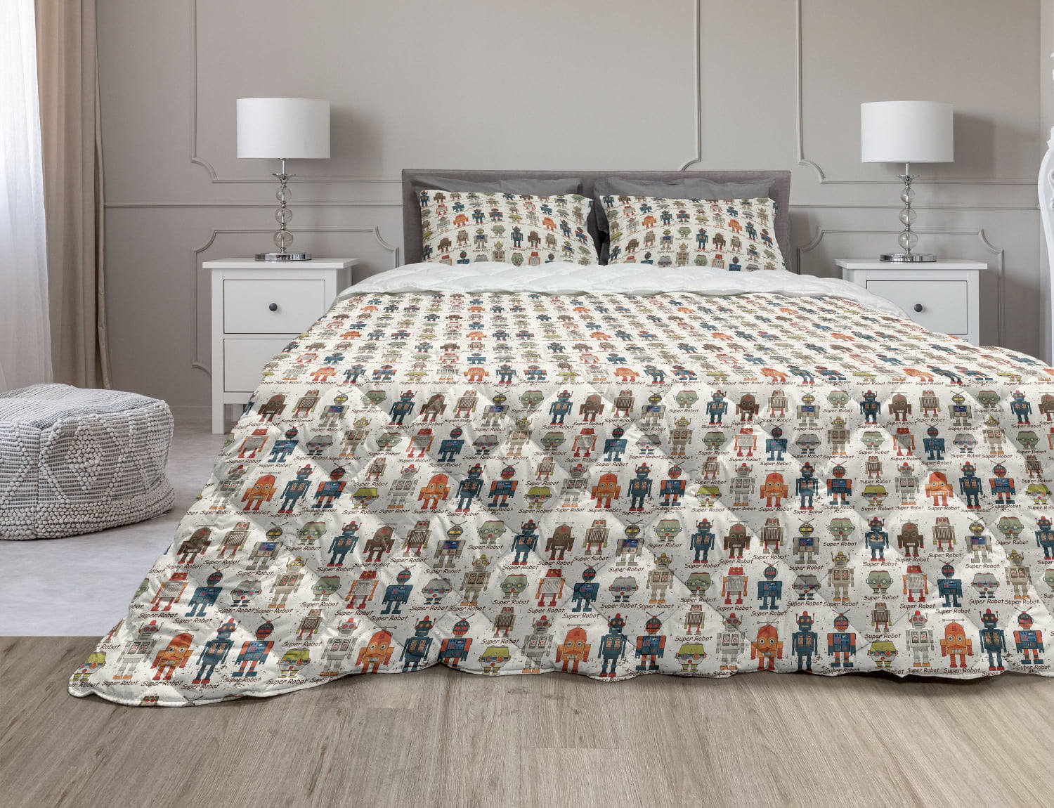 Robot Comforter & Sham Bedding Set, Various Different Super Robot Set ...
