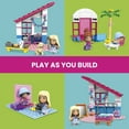 MEGA Barbie Building Toy Kit Malibu Dream House with 2 Micro-Dolls (303 ...