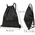 Drawstring Backpack Bag, Waterproof Draw String Back Sack with Zip ...