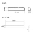 50PCS Plastic Saddle and Nut for Ukulele UK 4 String Hawaii Guitar ...