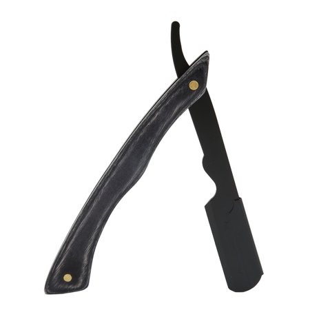 Manual Beard Blade Holder, Stainless Steel Wood Ergonomic Straight ...