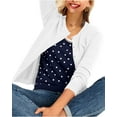 Lvcbl Womens Long Sleeve Button Down Crew Neck Classic Sweater Knit