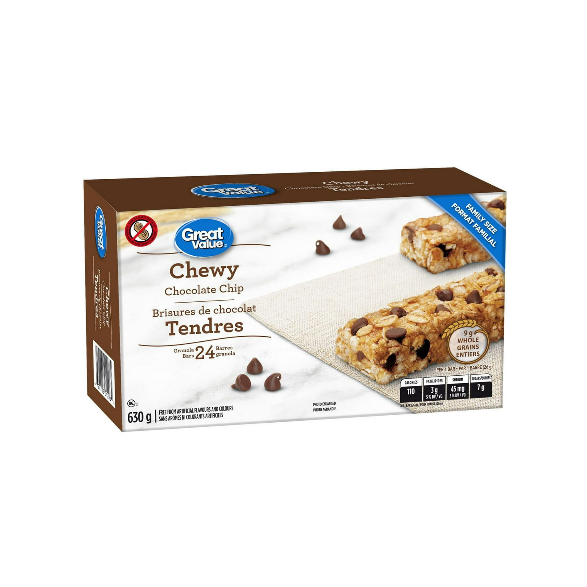Click here for Great Value Granola Bar - Chewy Chocolate Chip 630... prices