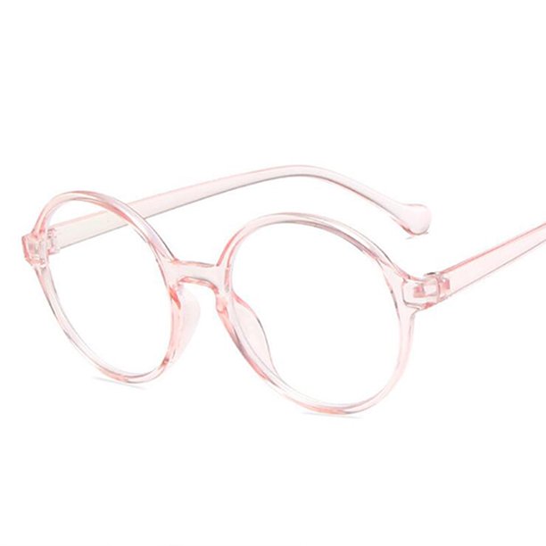 Men Women Clear Lens Glasses Anti Blue-ray Round Full Frame Eye ...