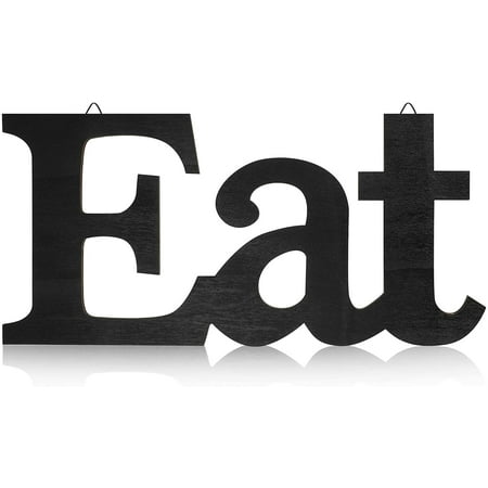 Wood Eat Sign Wall Decor Kitchen Hanging Wall Plaque Farmhouse Decor ...