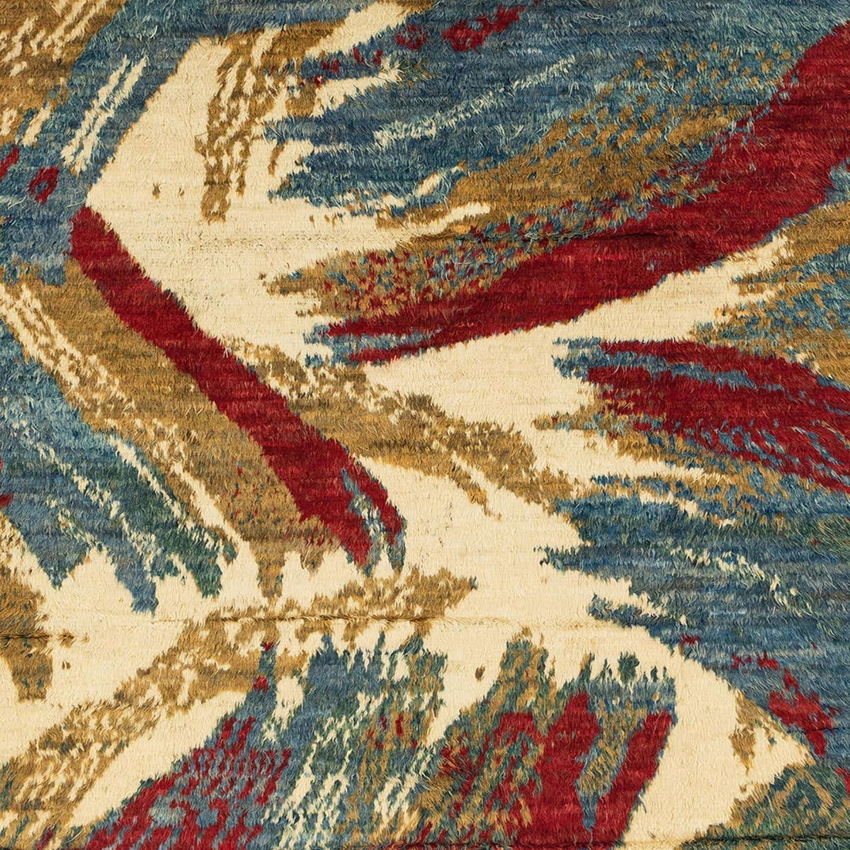 Ahgly Company Indoor Square Abstract Dark Sienna Brown Abstract Area ...