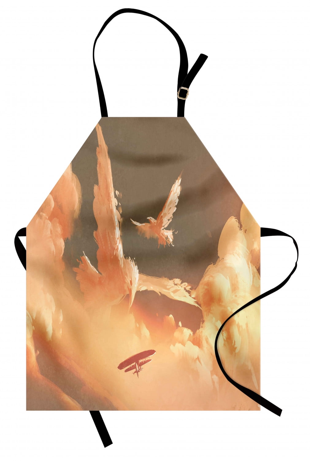 Fantasy Apron Mythical Phoenix Bird Shaped Fluffy Cloud in Sunset with ...